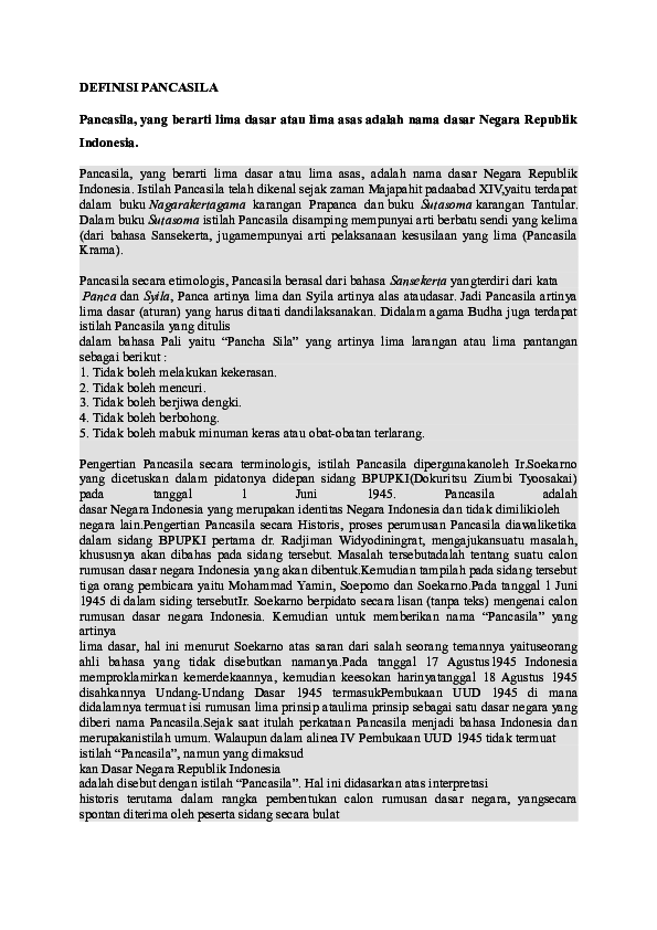 (DOC) Pendidikan pancasila