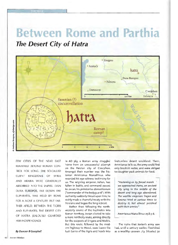 (PDF) Between Rome and Parthia: The desert city of Hatra