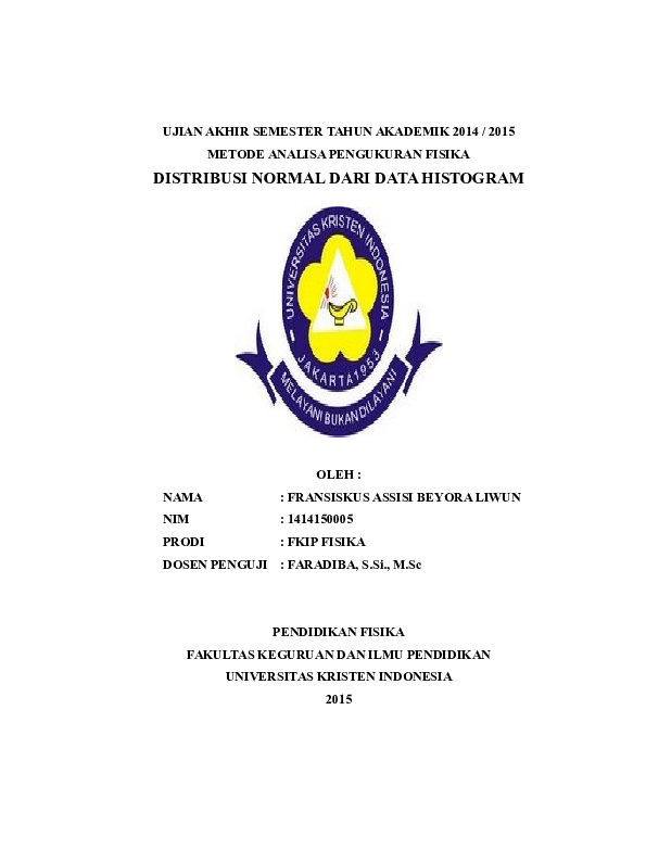 Distribusi Normal dan Histogram Data