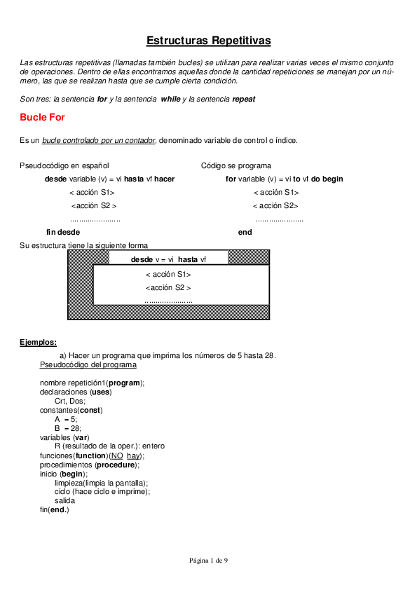 (PDF) Estructuras Repetitivas