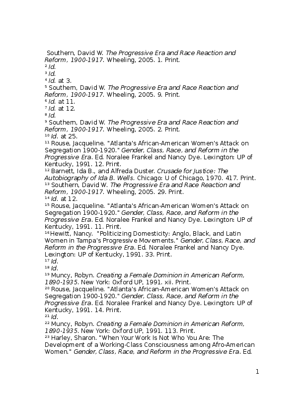 (DOC) African American Women During the Progressive Era