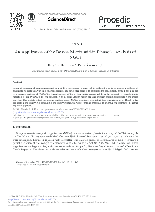 (PDF) ScienceDirect An Application of the Boston Matrix within ...