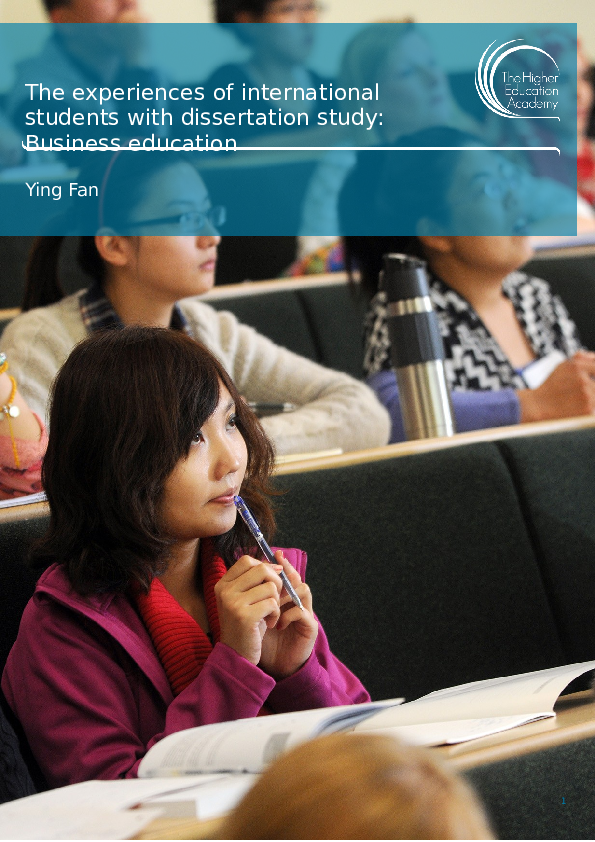 (DOC) The experience of international students with dissertation study