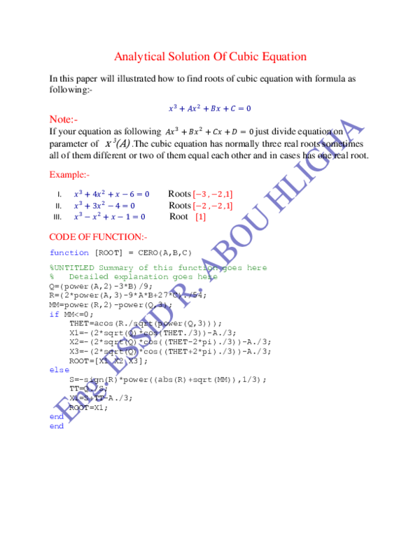 Solve A Cubic Equation In Python Tessshebaylo