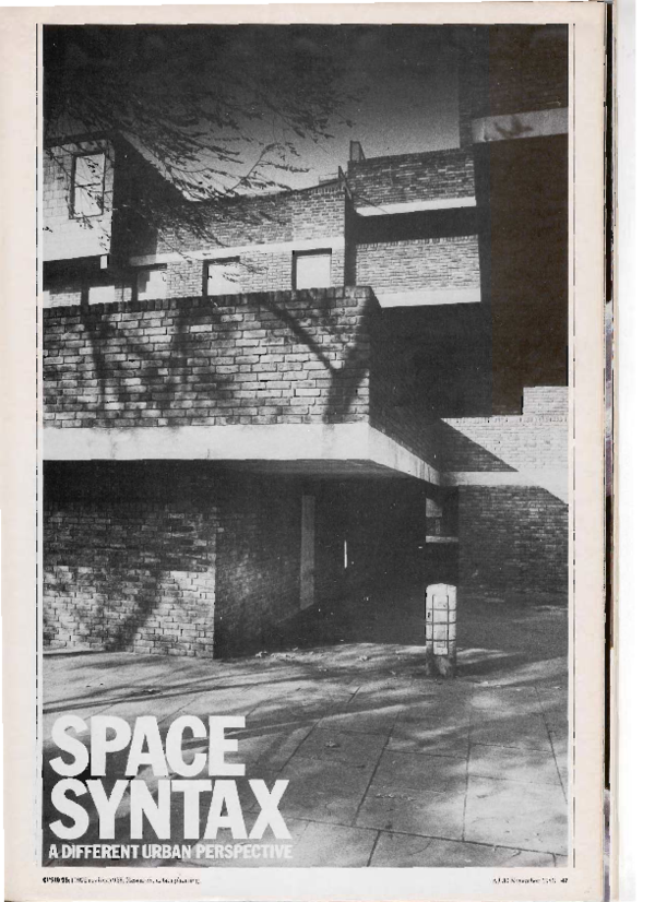 (PDF) Hillier B, Hanson J, Peponis J, Hudson J, Burdett R, 1983, "Space ...