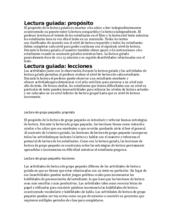 (DOC) Lectura guiada: propósito
