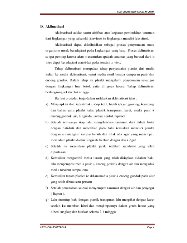 (PDF) Aklimatisasi