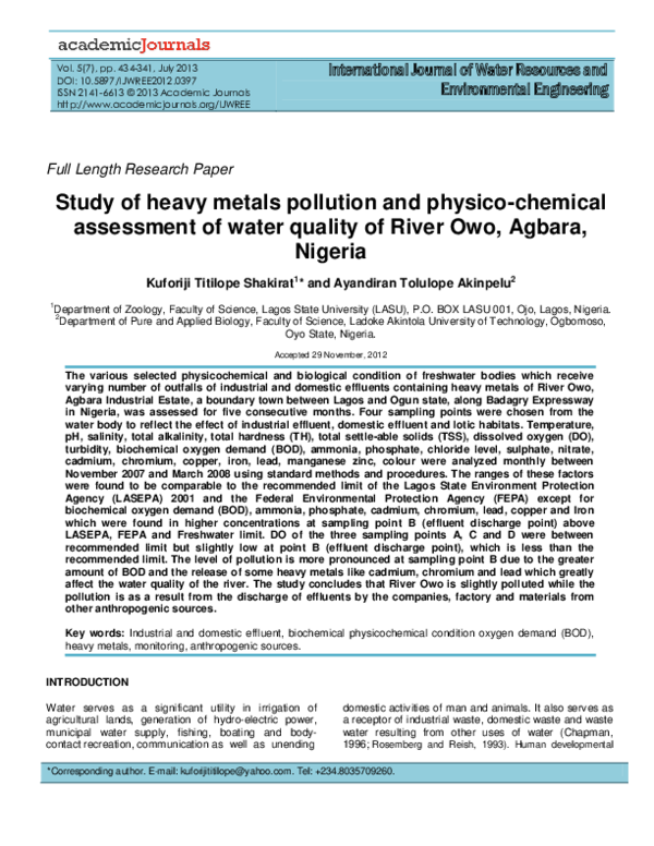(PDF) International Journal of Water Resources and Environmental ...