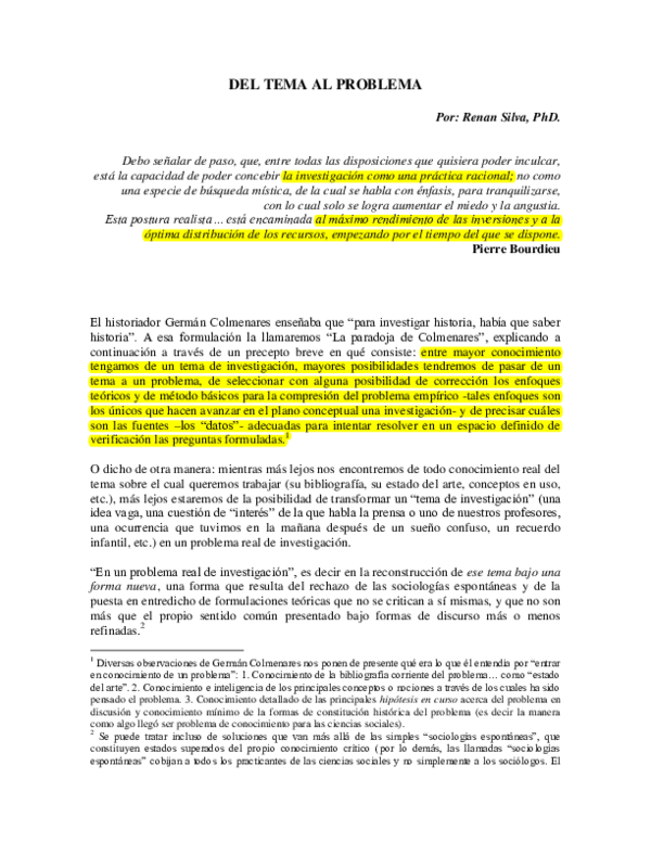 (PDF) DEL TEMA AL PROBLEMA