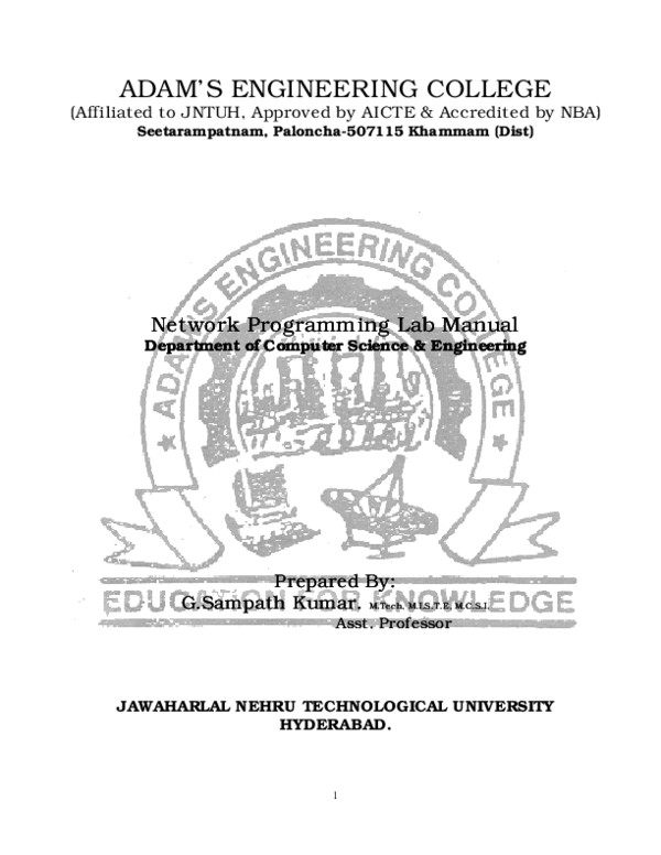 Pdf Adams Engineering College Network Programming Lab Manual 8147