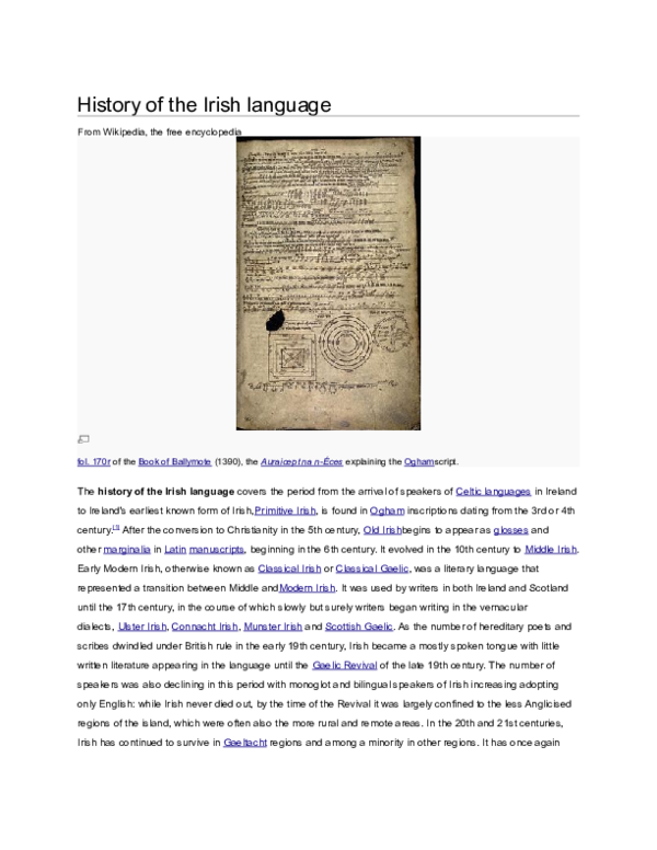 (DOC) History of the Irish language