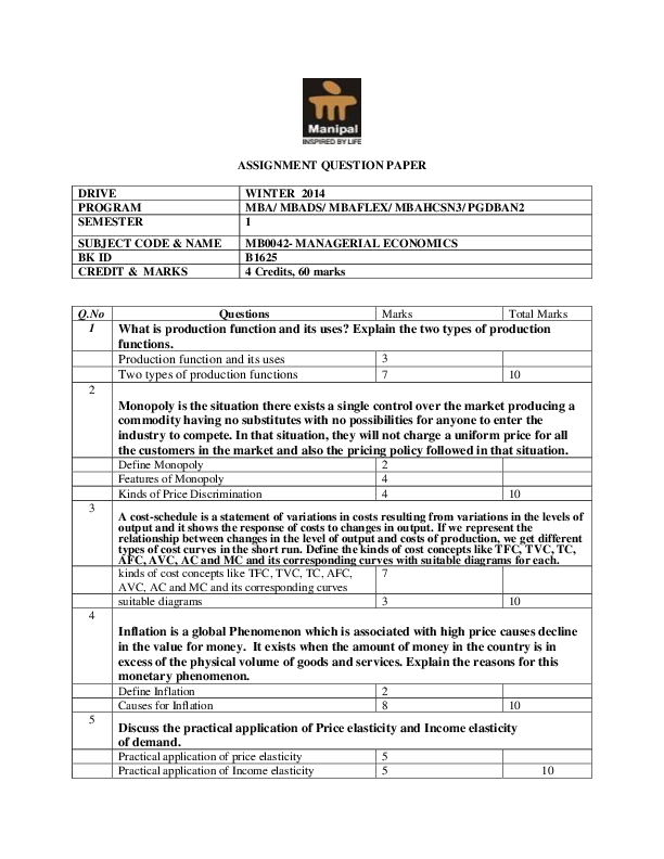 (PDF) What is production function and its uses? Explain the two types ...