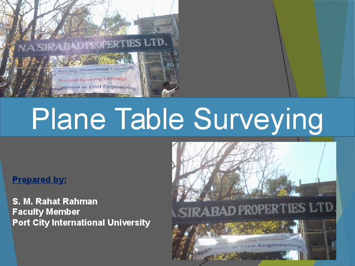 (PPT) Plane Table Surveying