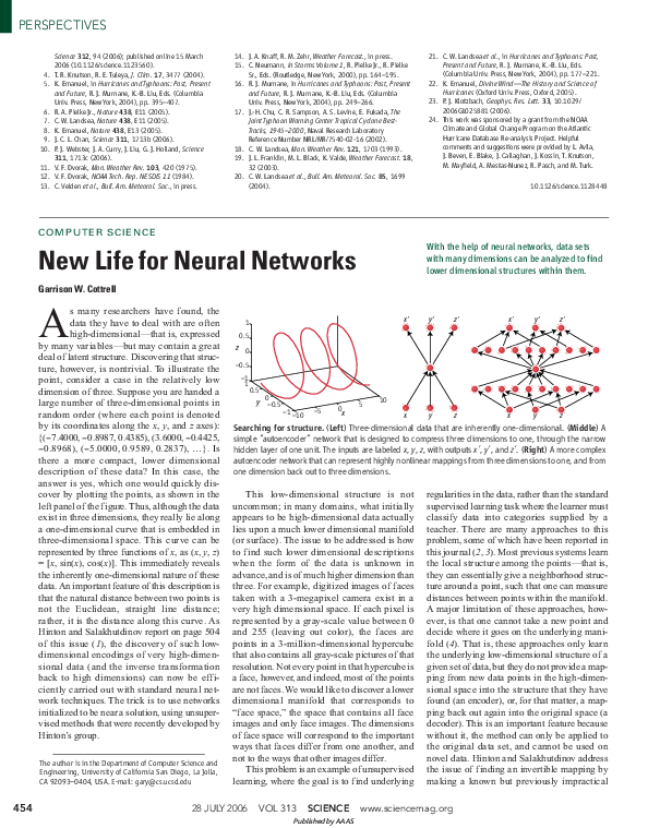 (PDF) Cottrell, Garrison W. (2006) New life for neural networks.