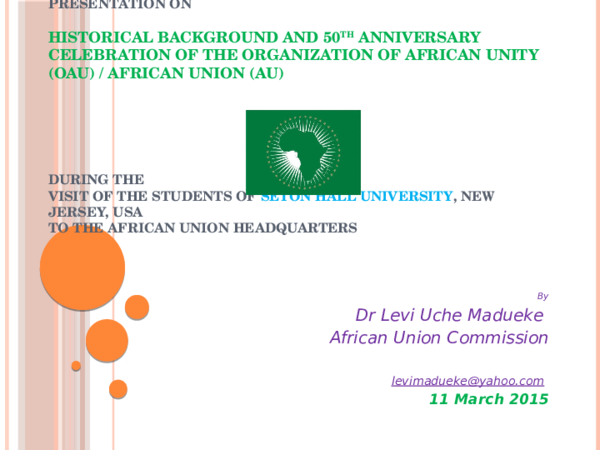 (PPT) Historical Background and 50th Anniversary celebration of the ...