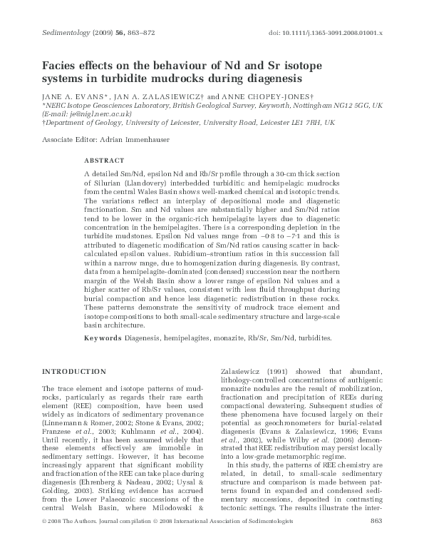 (PDF) U-Pb, Pb-Pb and Sm-Nd dating of authigenic monazite: Implications ...