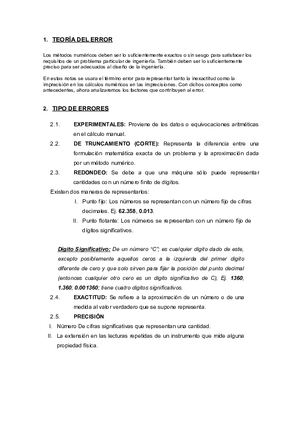 (DOC) TEORÍA DEL ERROR