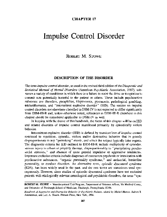 (PDF) Impulse Control Disorder
