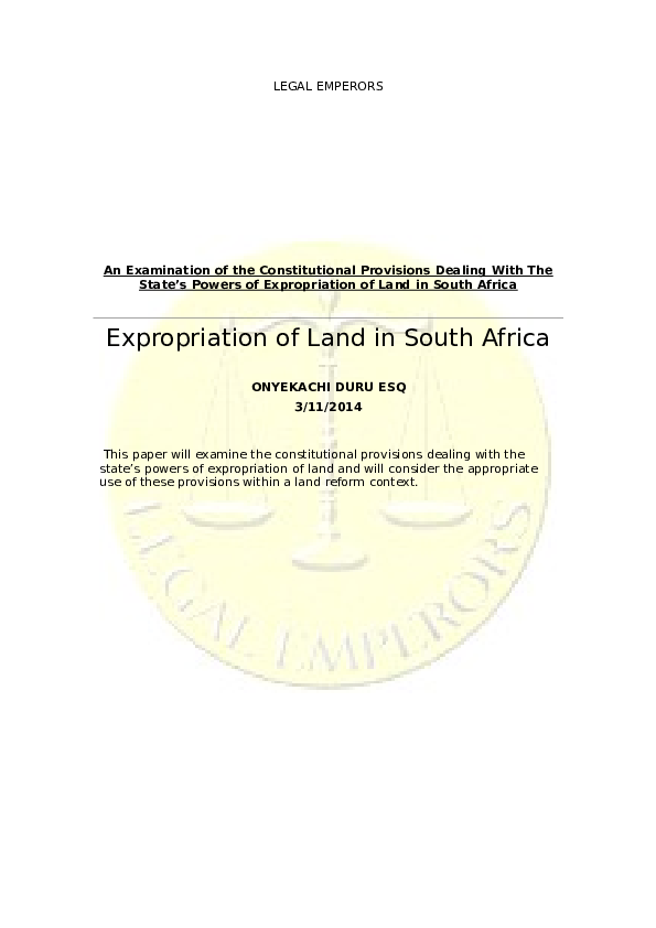 (DOC) An Examination of the Constitutional Provisions Dealing With The ...