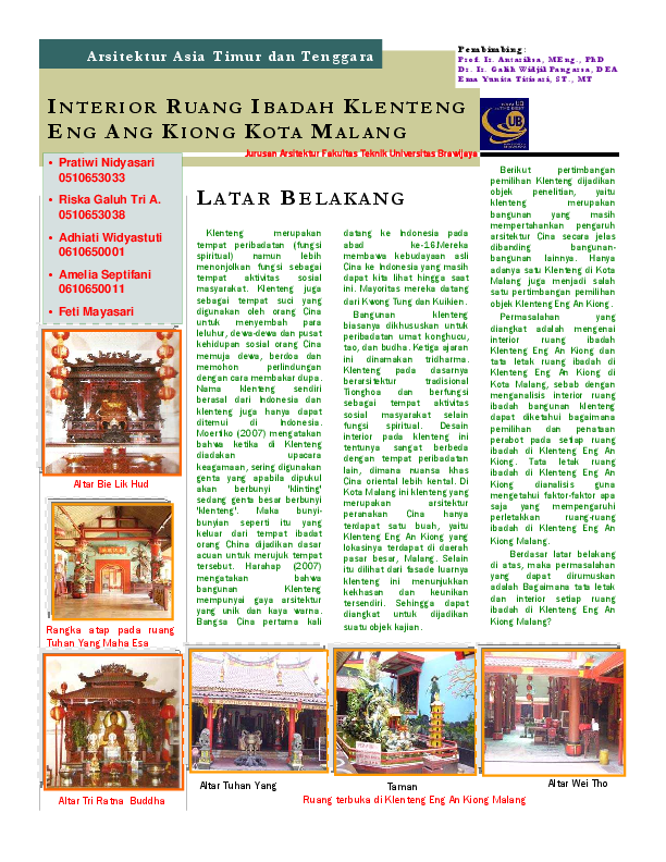 (PDF) Interior Ruang Ibadah Klenteng Eng Ang Kiong Kota Malang