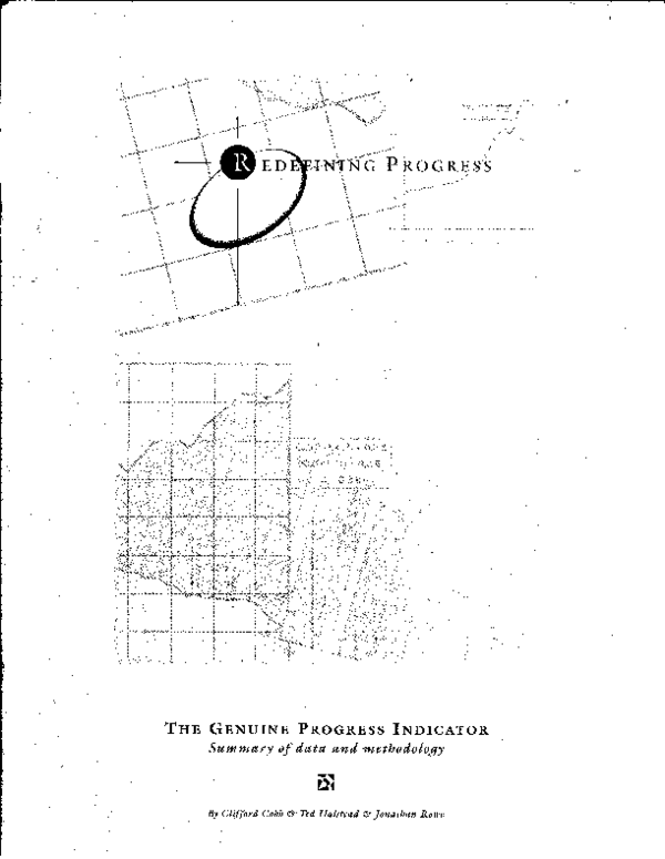 (PDF) The Genuine Progress Indicator: summary of data and methodology
