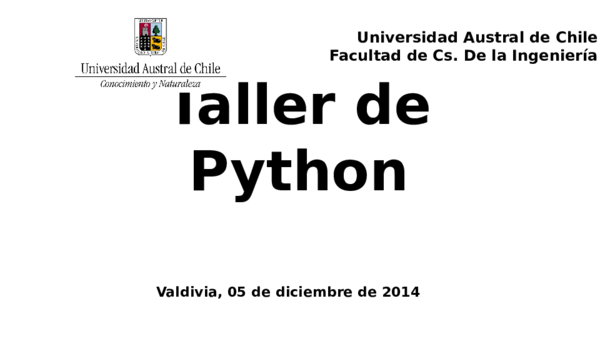 (PPT) Taller de Python