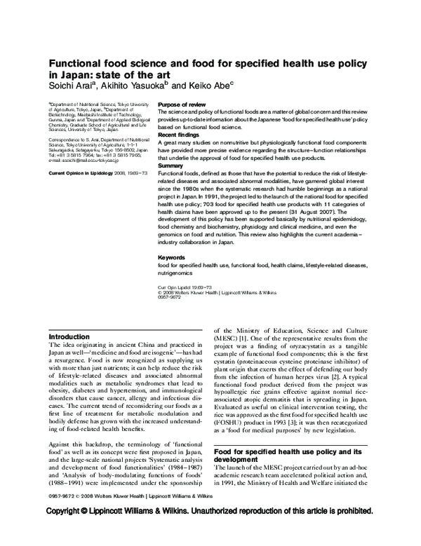 (PDF) Functional Food science