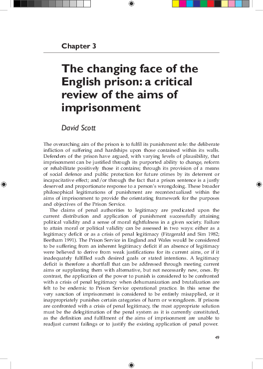 (PDF) The changing face of the prison