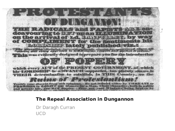 (PPT) 'The Repeal Association in Dungannon'