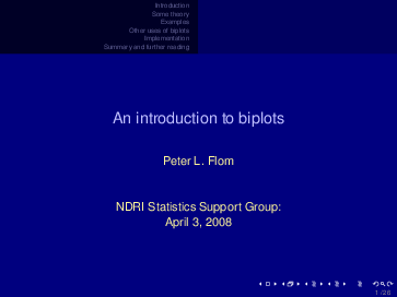 (PDF) An introduction to biplots