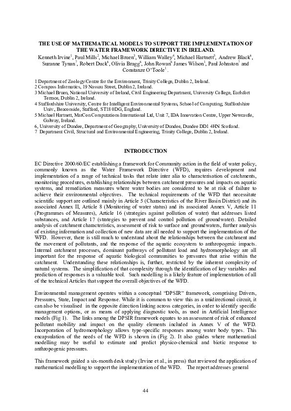 (PDF) THE USE OF MATHEMATICAL MODELS TO SUPPORT THE IMPLEMENTATION OF ...