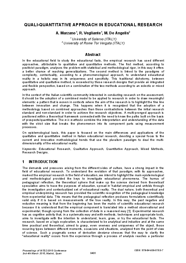 (PDF) QUALI-QUANTITATIVE APPROACH IN EDUCATIONAL RESEARCH