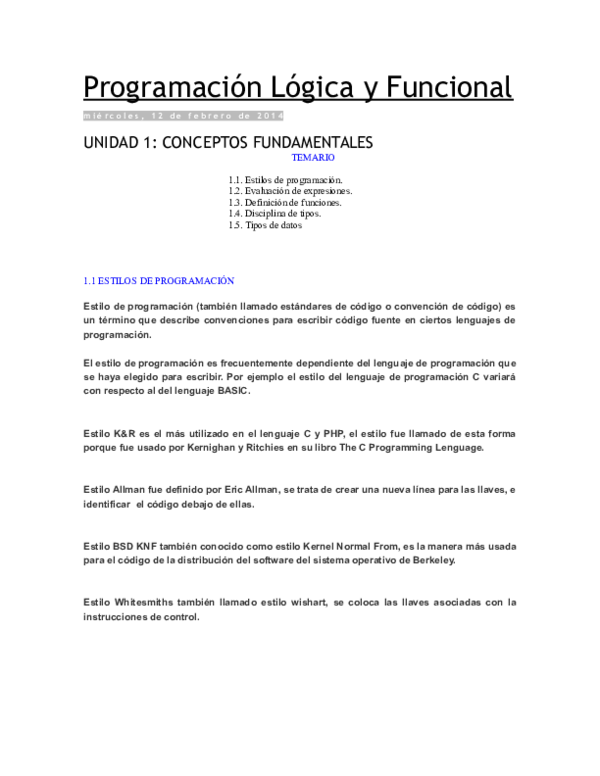 (DOC) Programación Lógica y Funcional