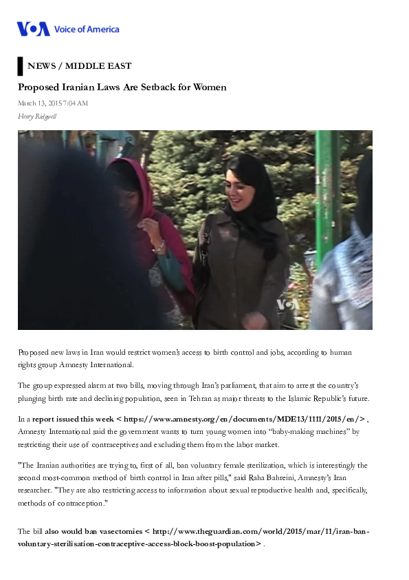 (PDF) Fertility rate trends and ageing demographics in Iran