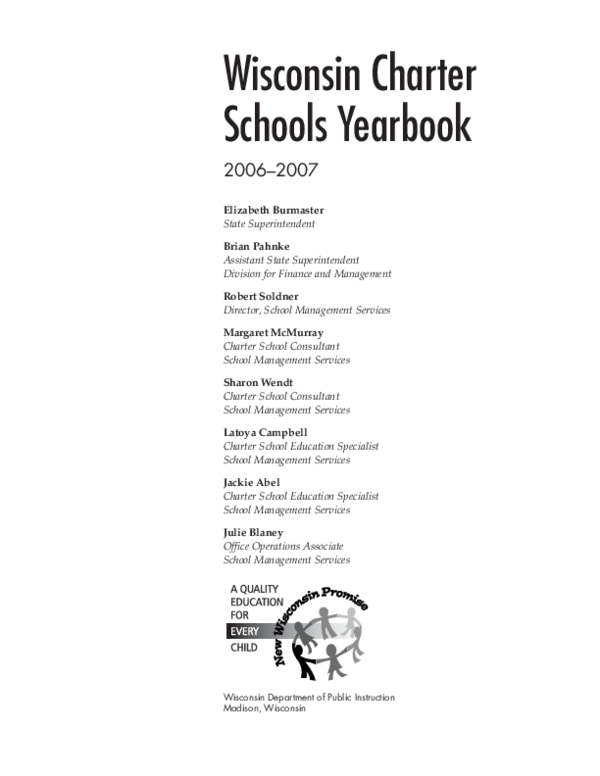 (PDF) Wisconsin Charter Schools Yearbook