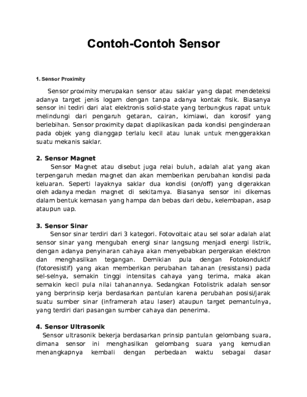 Contoh Sensor
