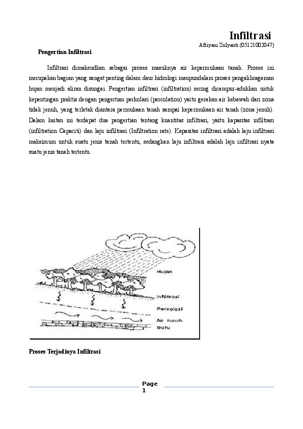 (DOC) Pengertian Infiltrasi