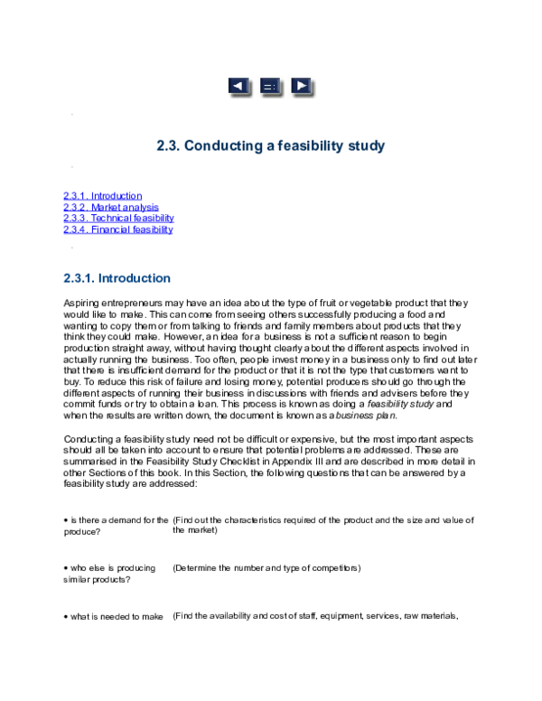 (DOC) Feasibility study