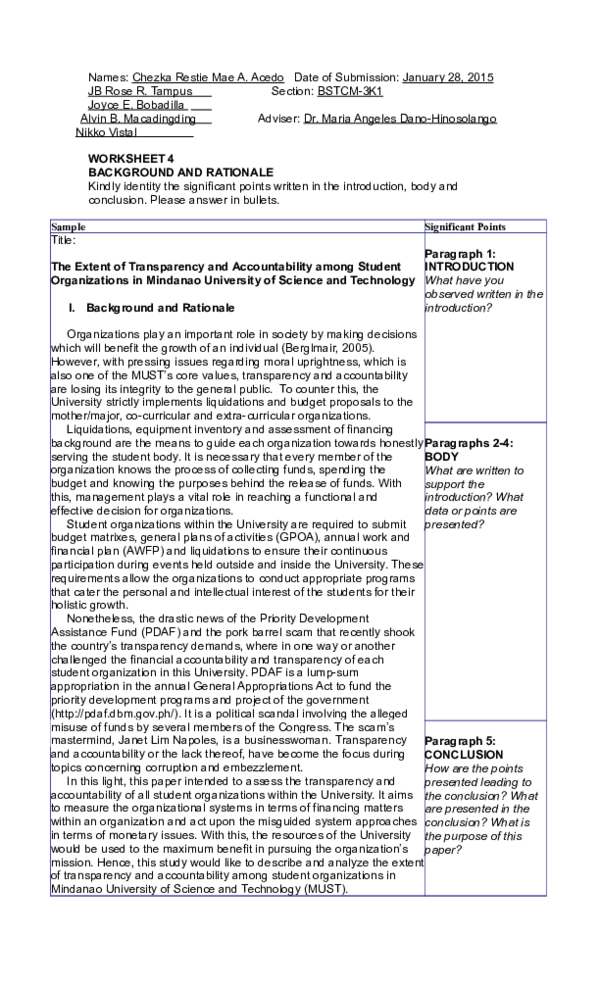 (DOC) Background and Rationale