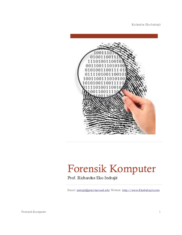 (PDF) Richardus Eko Indrajit Forensik Komputer