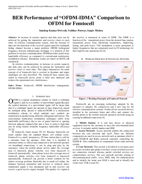 (PDF) BER Performance of OFDM-IDMA Comparison to OFDM for Femtocell (PDF) BER Performance of OFDM-IDMA Comparison to OFDM for Femtocell