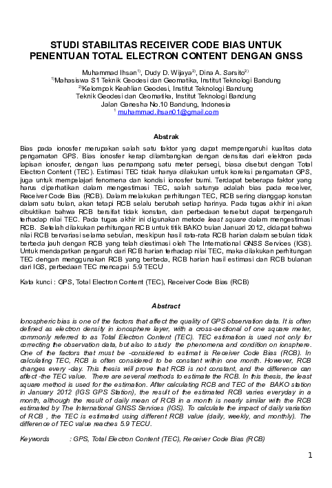 (DOC) STUDI STABILITAS RECEIVER CODE BIAS UNTUK PENENTUAN TOTAL ...