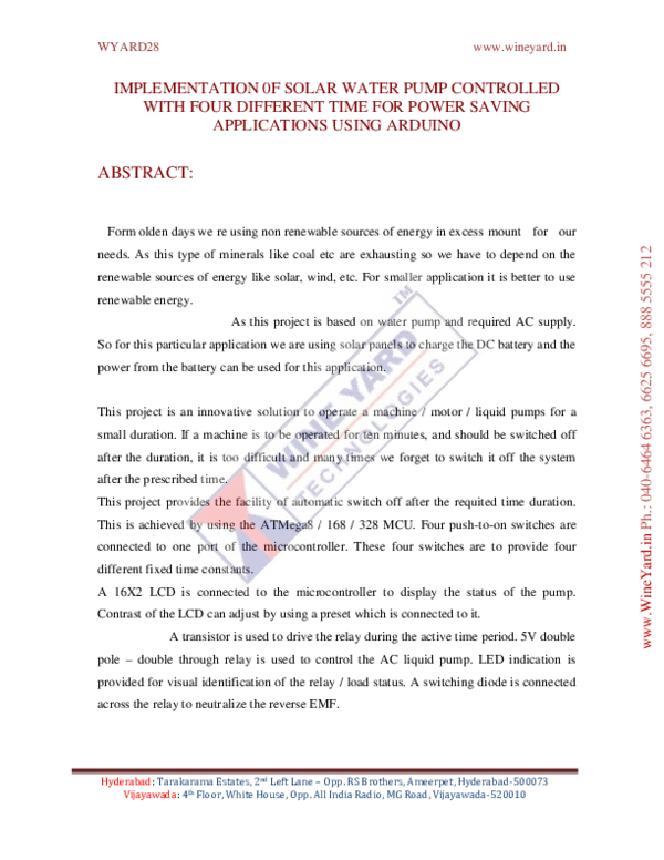 (PDF) IMPLEMENTATION 0F SOLAR WATER PUMP CONTROLLED WITH FOUR DIFFERENT ...