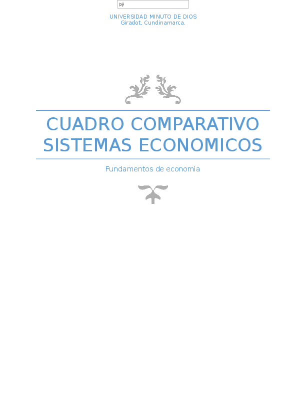 Tabla De Comparacion De Sistemas Economicos