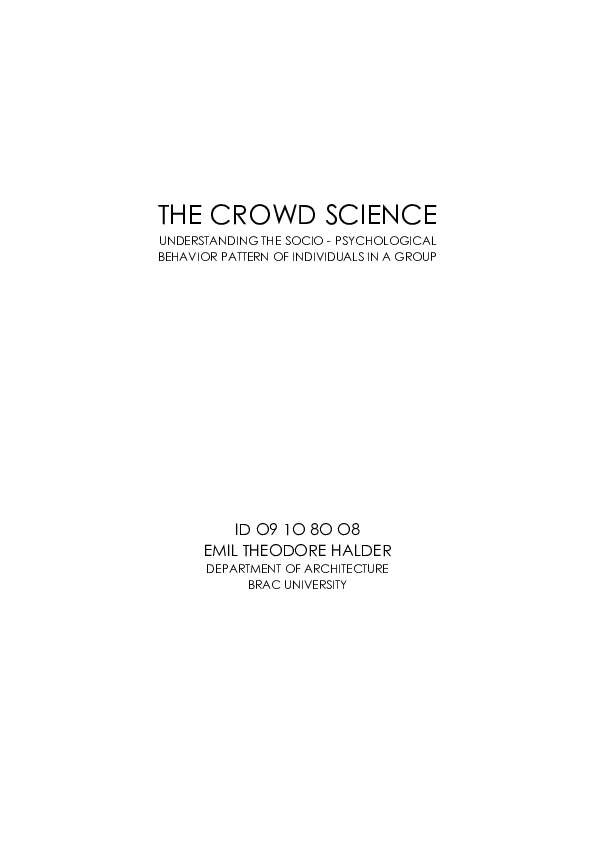 (PDF) THE CROWD SCIENCE - EMIL THEODORE HALDER