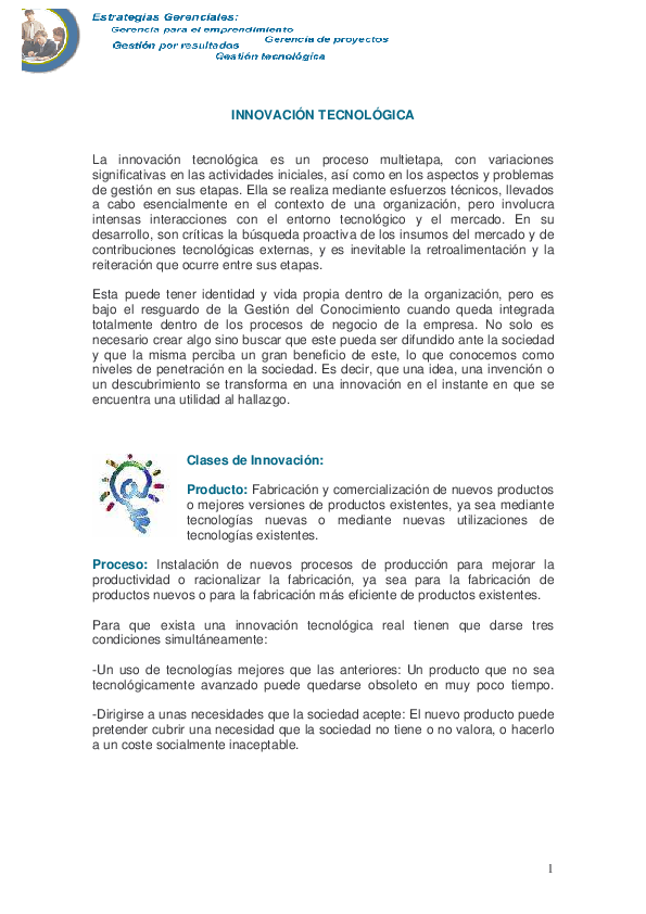 (PDF) INNOVACIÓN TECNOLÓGICA