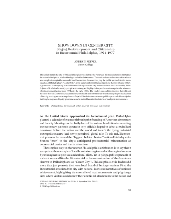 (PDF) Show Down in Center City