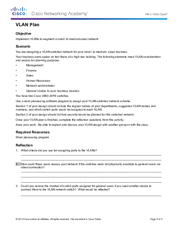 (DOC) VLAN Plan