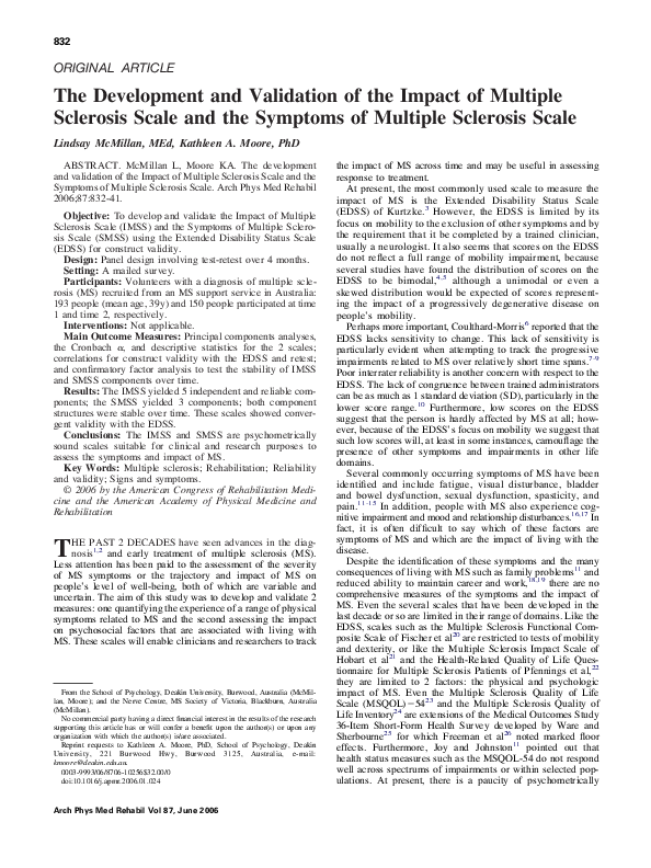 (PDF) The Development and Validation of the Impact of Multiple ...