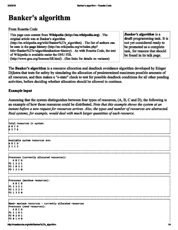 Pdf Bankers Algorithm Rosetta Code 